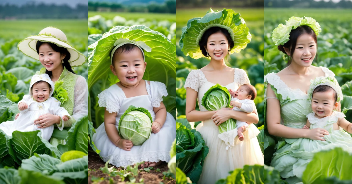 Lexica - The Chinese cabbage mother and baby clothing show in the ...
