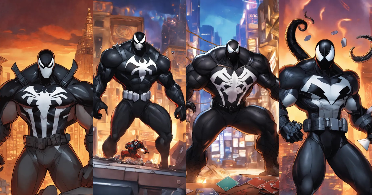 Lexica - Marvel animated agent venom with card game borders