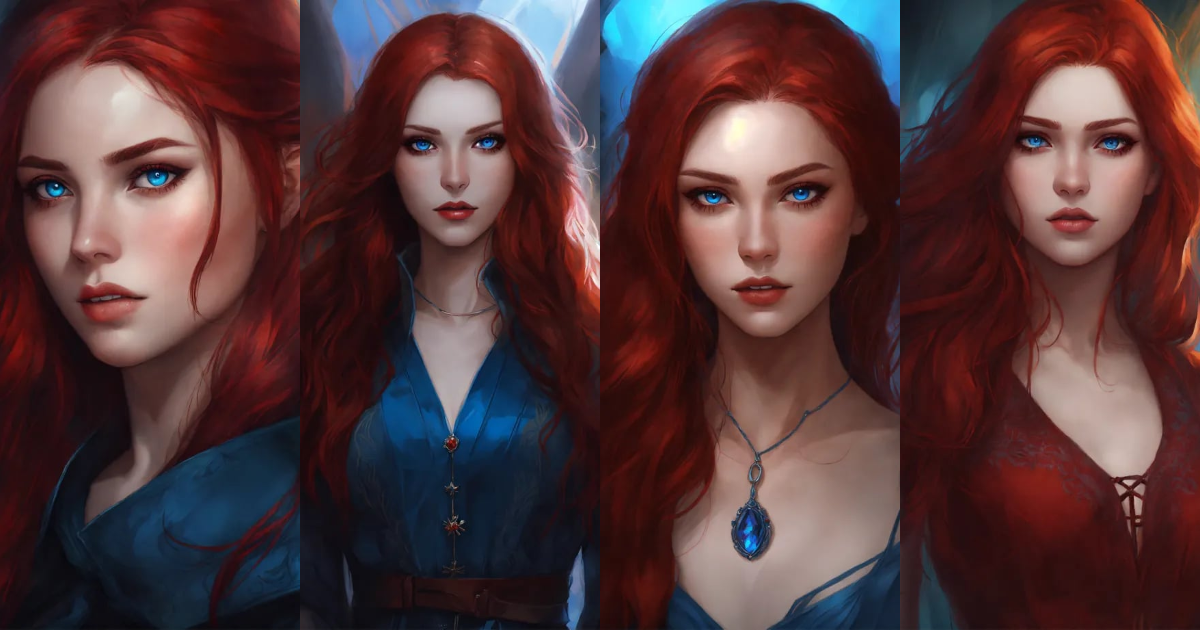 Lexica - Drawing of portrait of russian 20 year old woman dark evil red ...
