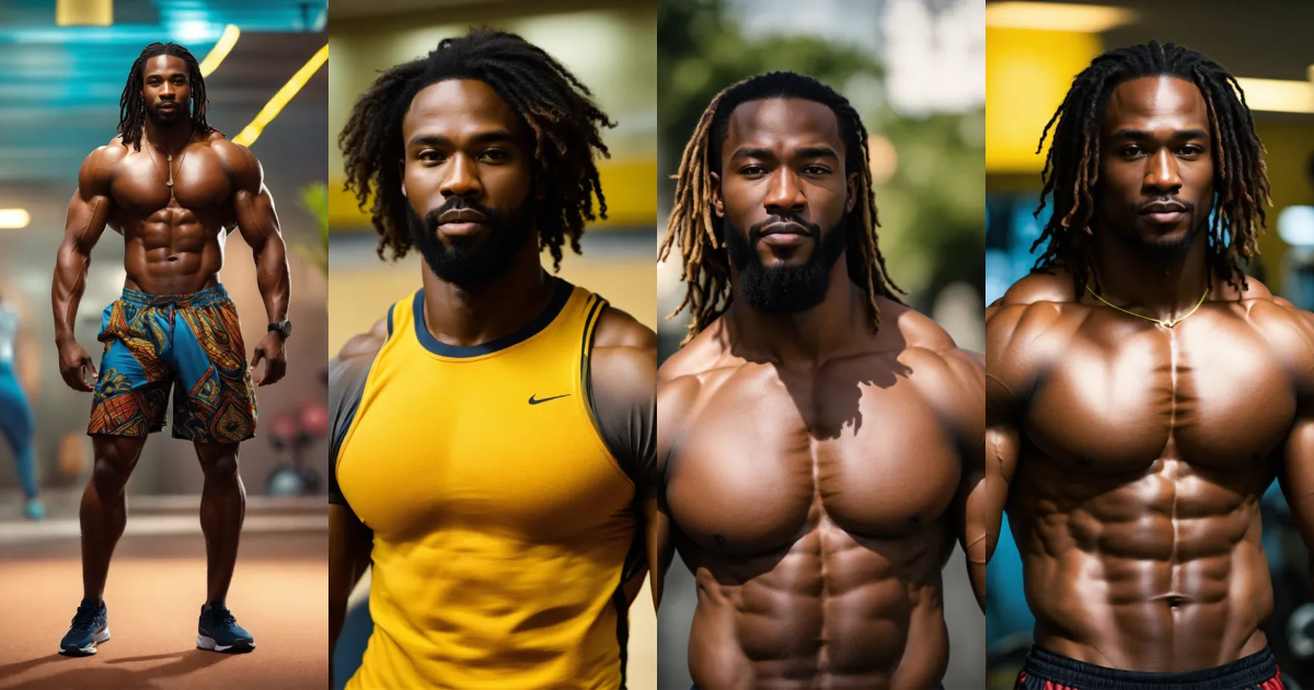 Lexica - African men, long hair, well-developed body muscles ...