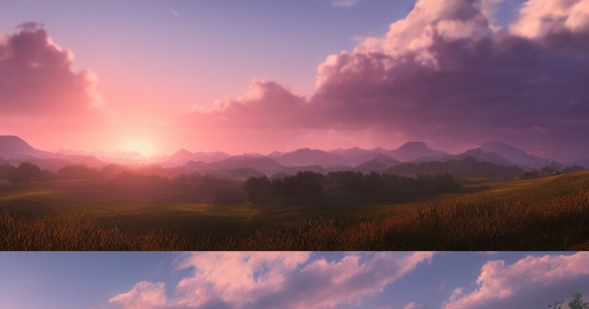 Lexica - Edge of mountains watching animals in the field in the ...