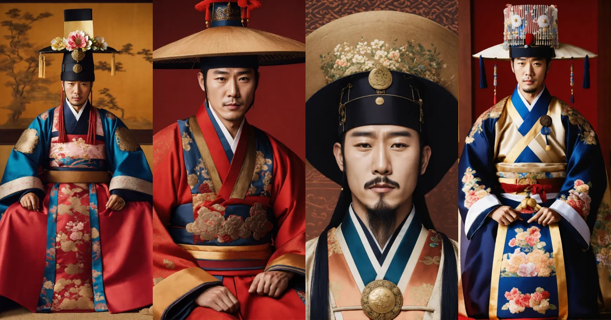 Lexica - The king of Joseon wears traditional Korean clothes and a ...