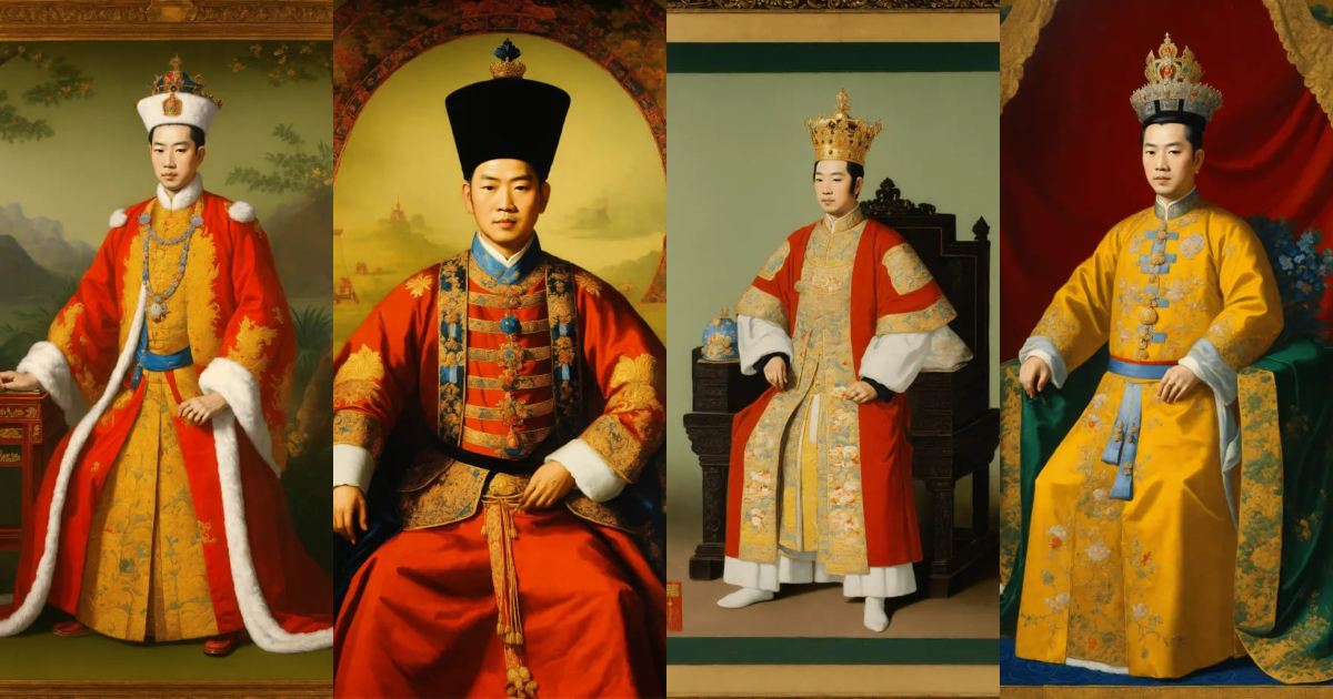 Lexica - An 18th century painting of a Vietnamese emperor wearing ...