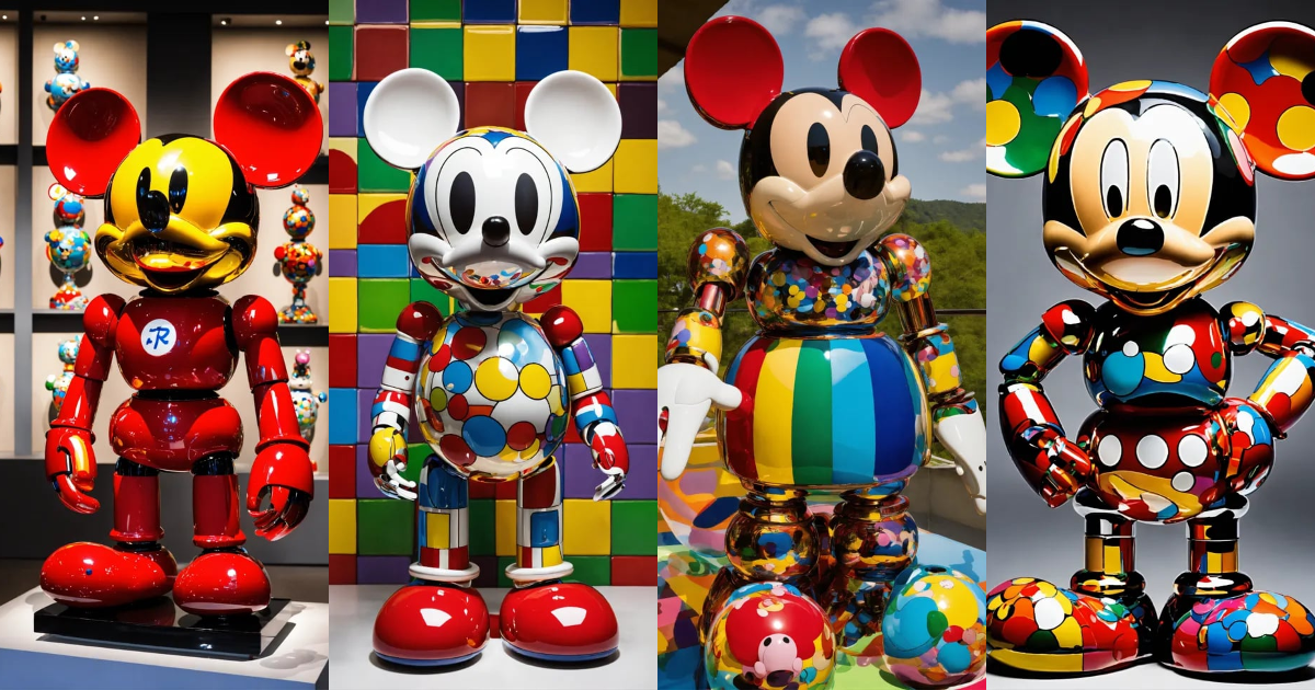 Lexica - Mickey Robot Jeff Koons Murakami Ceramics Pop Art