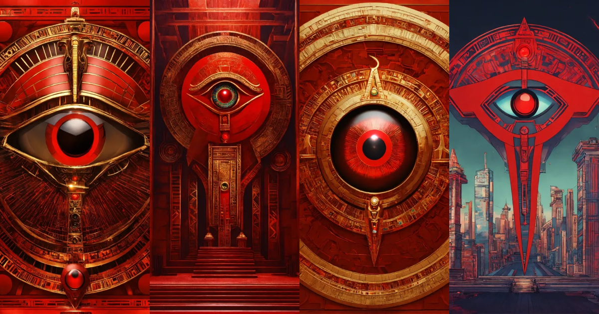 Lexica - Futuristic red eye of Ra