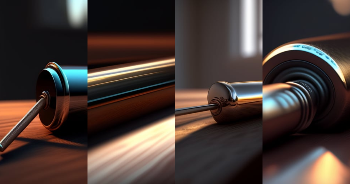 Lexica - A striking fantasy portrait of a single metal rod laying down ...