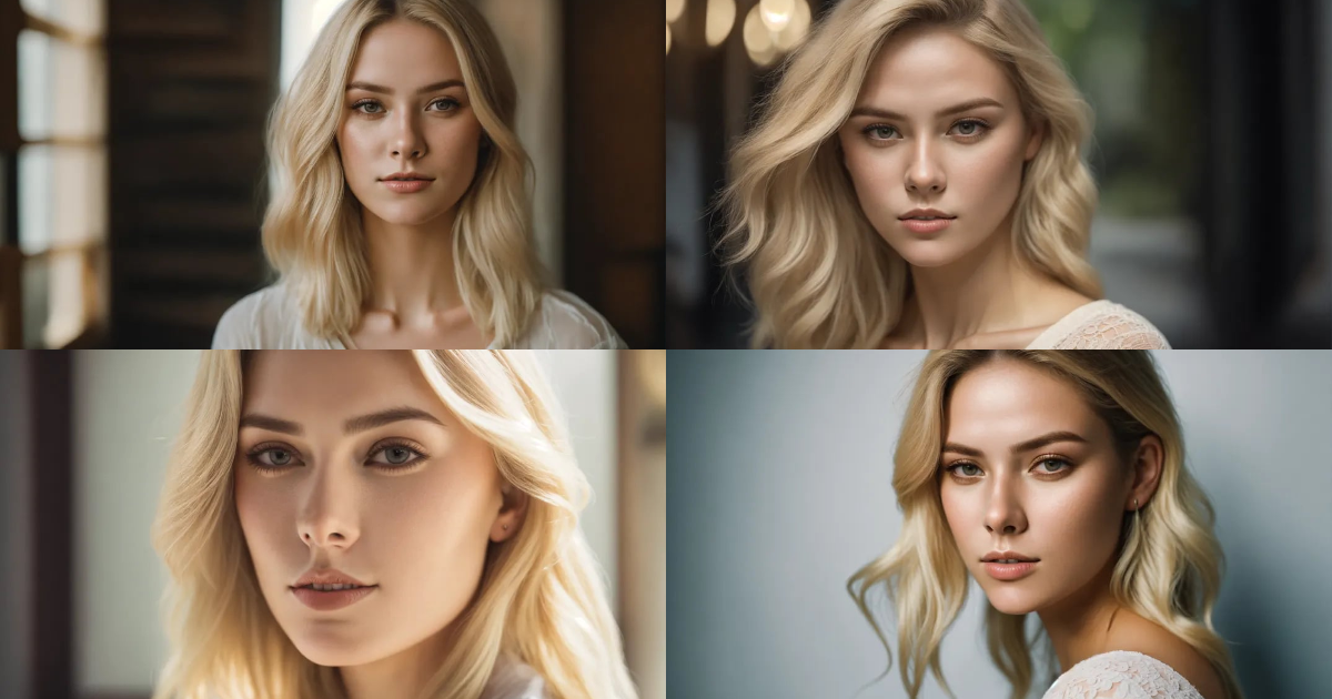 Lexica - A portrait of a beautiful blonde woman, fine - art photography ...