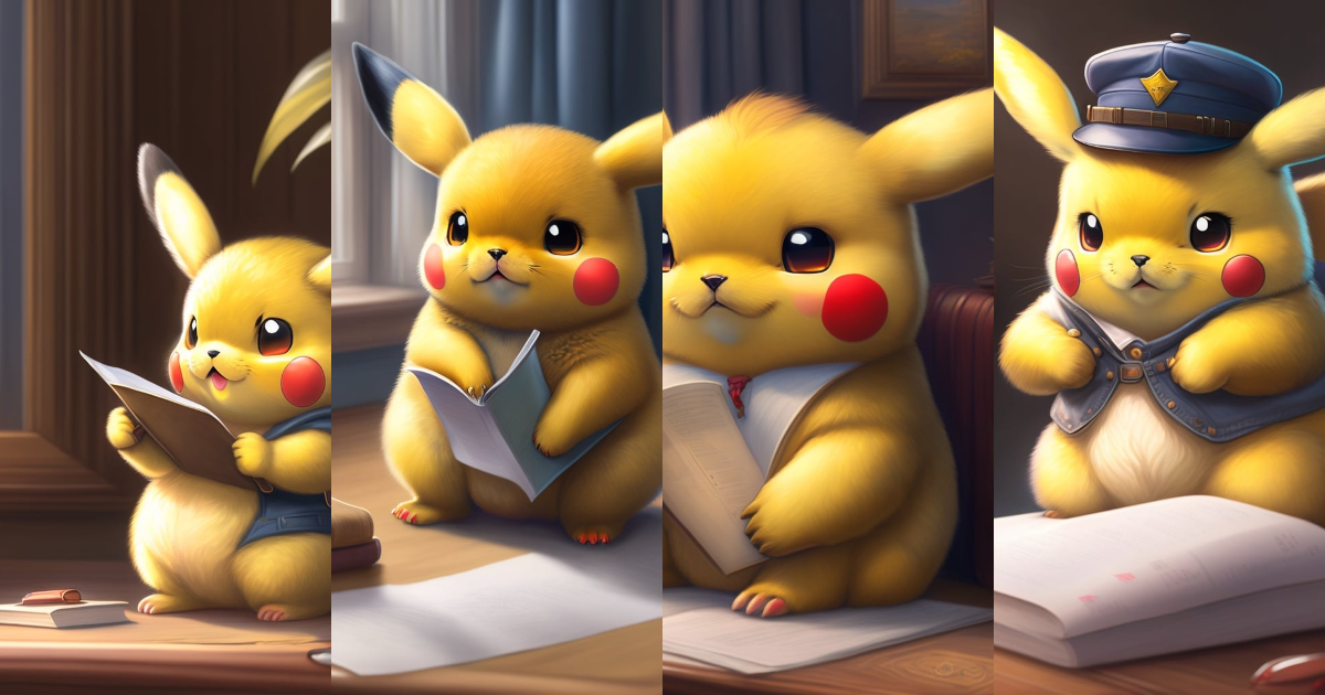 Lexica - Pikachu commiting tax fraud, paperwork, exhausted, cute ...