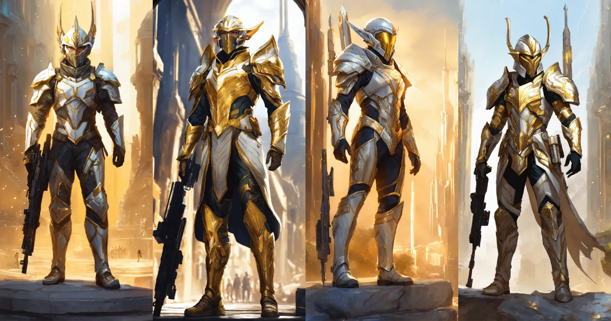 Lexica - Epic drawing of a full body of a high elf sci fi soldier ...