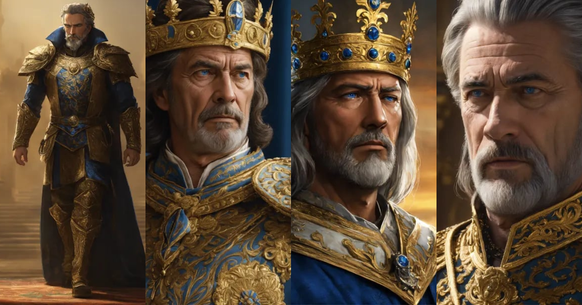 Lexica - Describe a middle-aged European king, of average build, with a ...