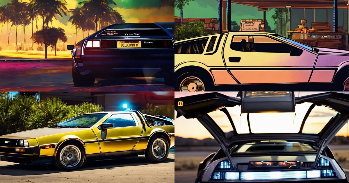 Lexica - Trader pro tips while in a car,inside the car, DMC DeLorean