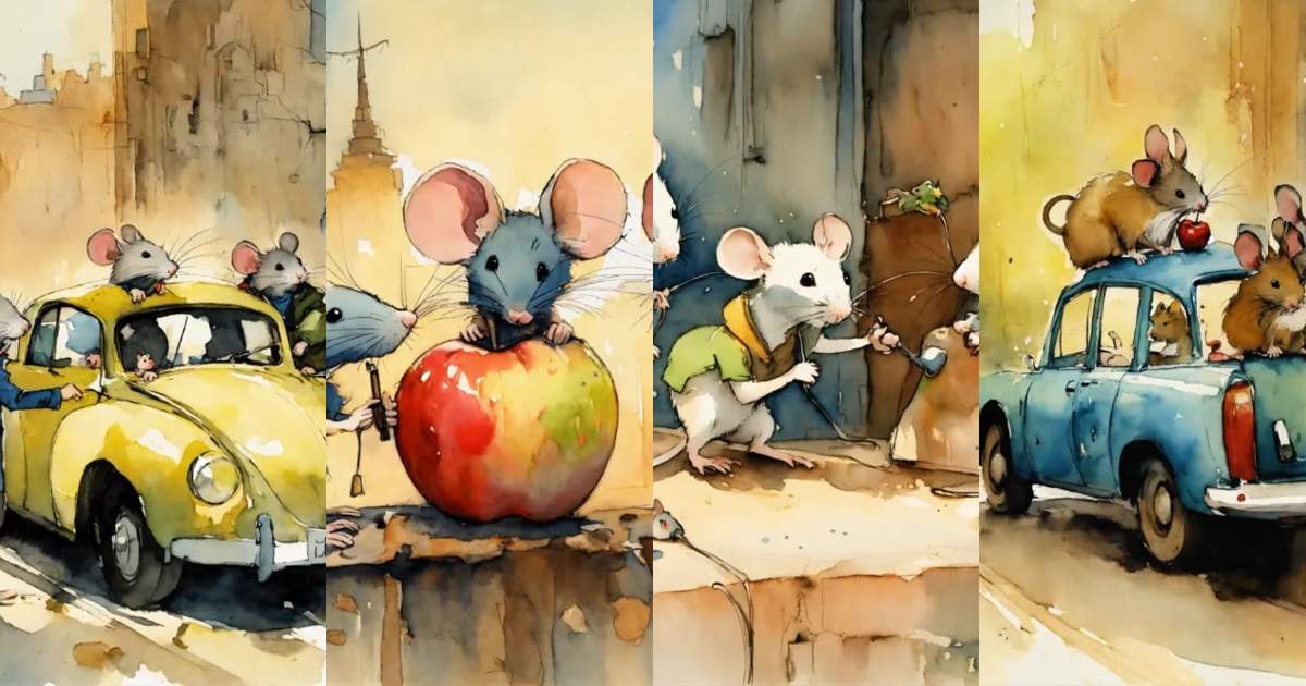 Lexica - Cool, nice and cute mice working and helping together to move ...