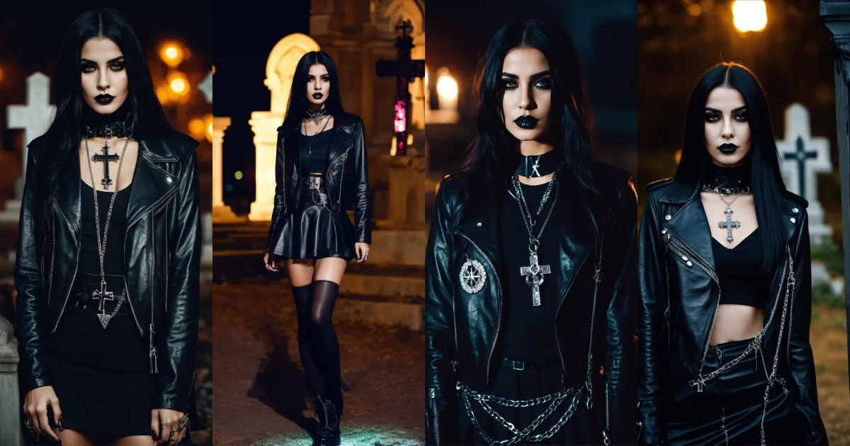 Lexica - Stunning arab seductress woman fashion goth model, strict pose ...