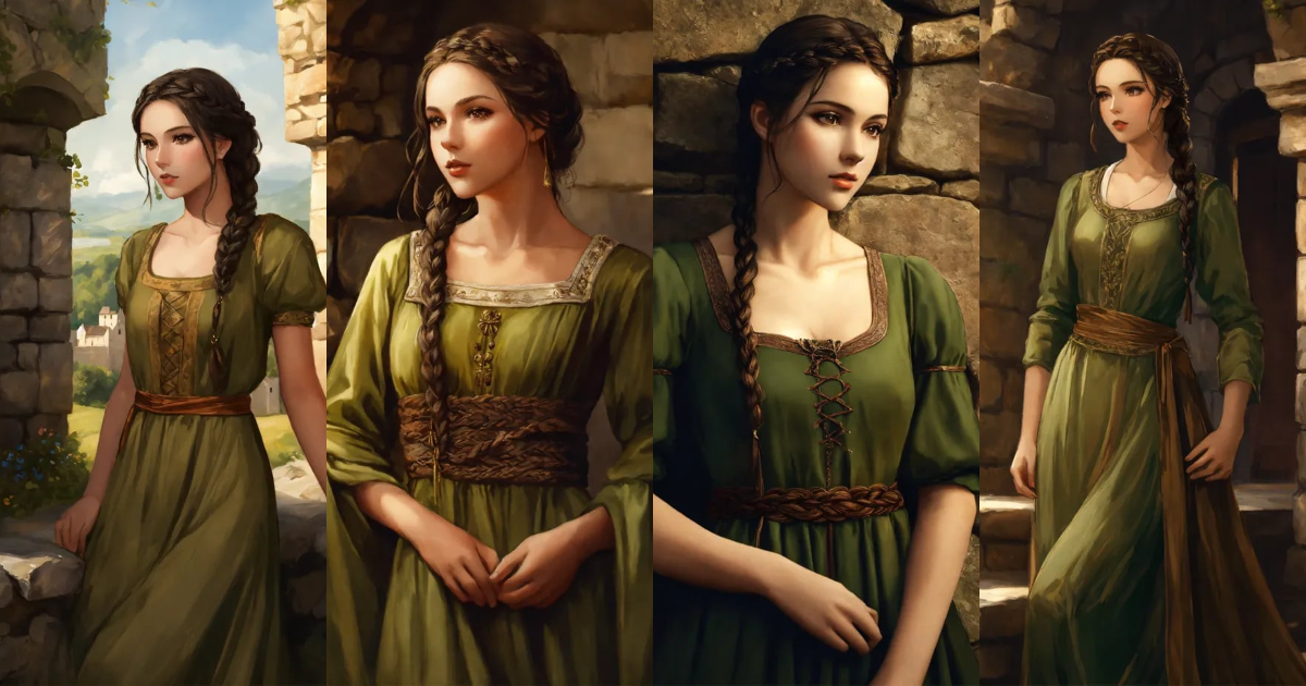 Lexica - Beautiful medieval young woman in servent clothes, fair skin ...