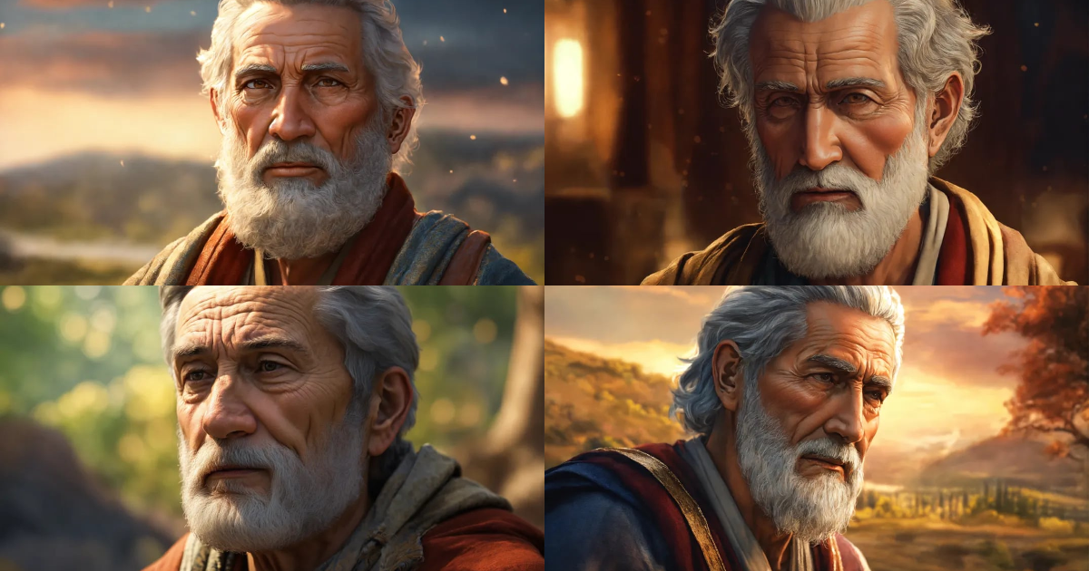 Lexica - Stoic old man, image of the face, serene expression,gratitude ...