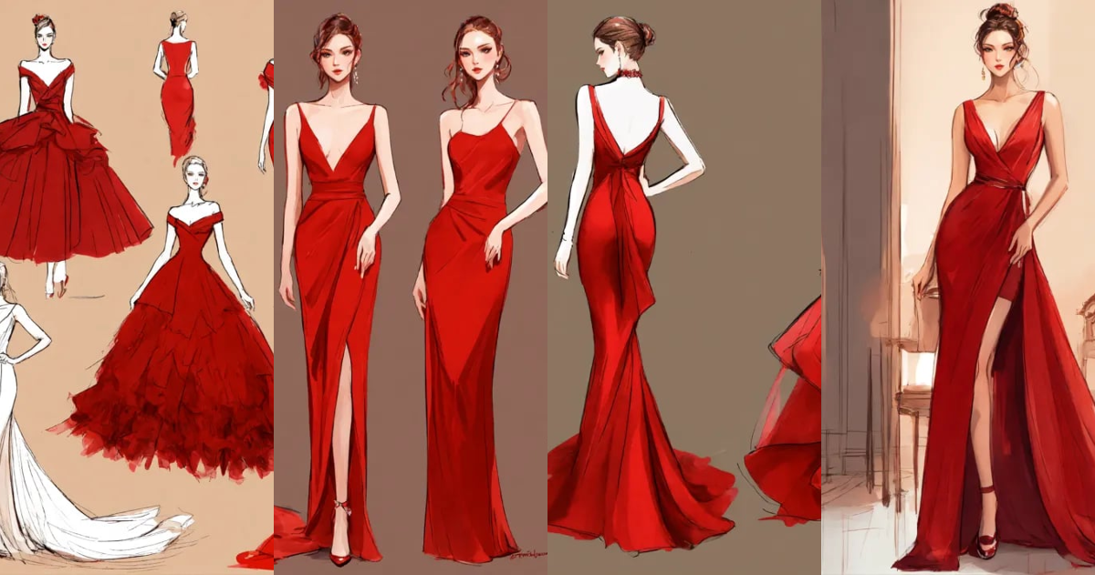 Lexica - Fashion illustrations, 12 different designs, rough sketches ...