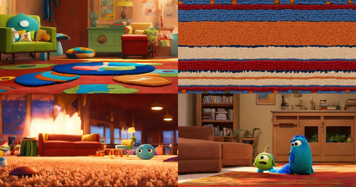 Lexica - Rug, Pixar-style