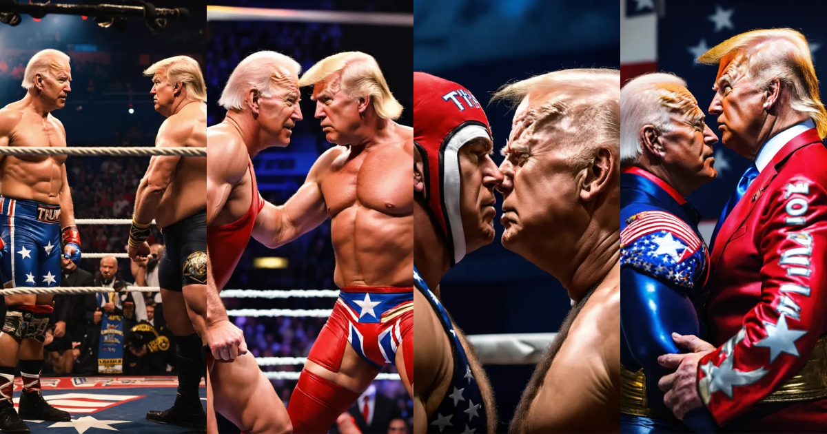 Lexica - Photo realistic shot of Joe Biden and Donald Trump as ...