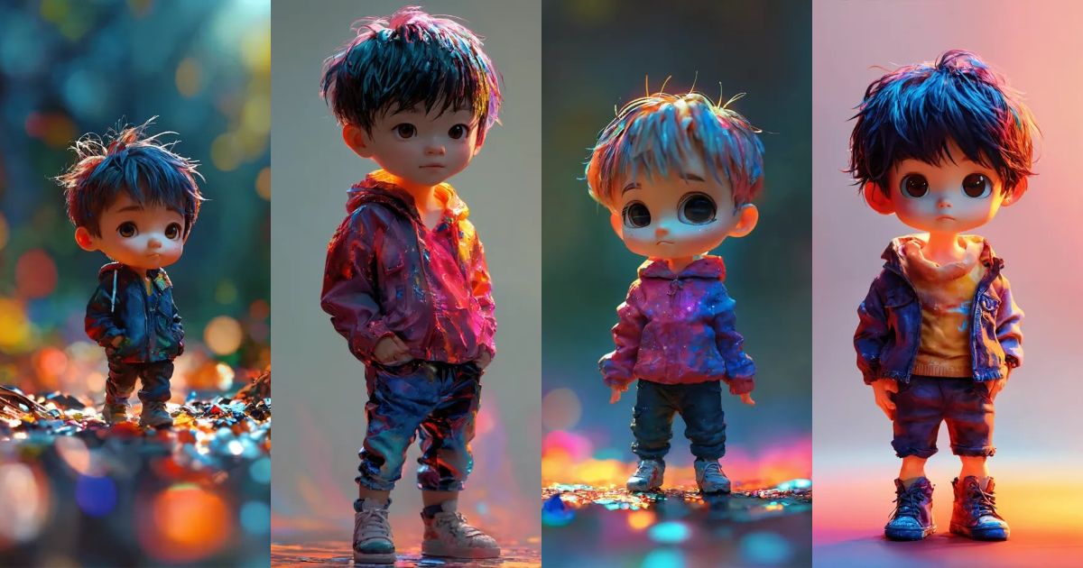 Lexica - 4d photographic image of full body image of a cute little ...