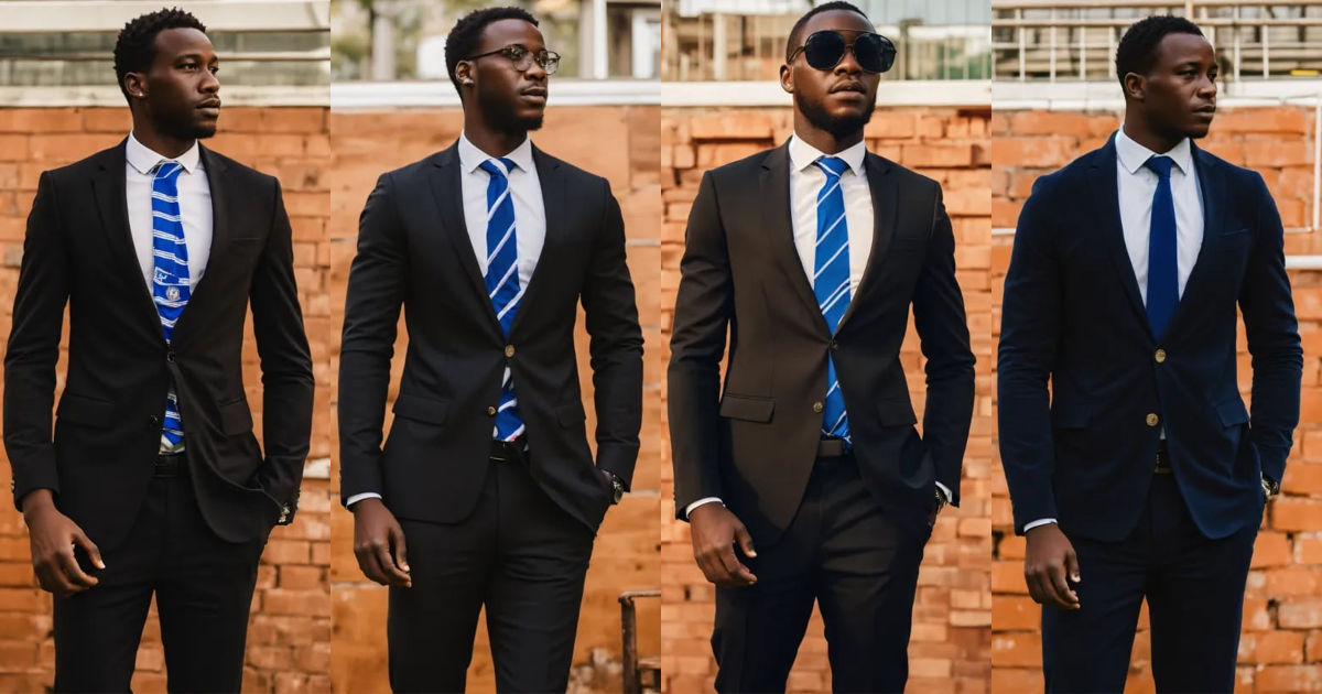 Lexica - Faceless African lawyer dressed in Chelsea football jersey