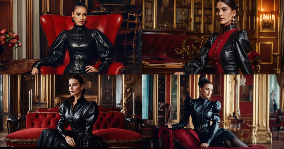 Lexica - Stunning european mistress woman fashion model sitting ...