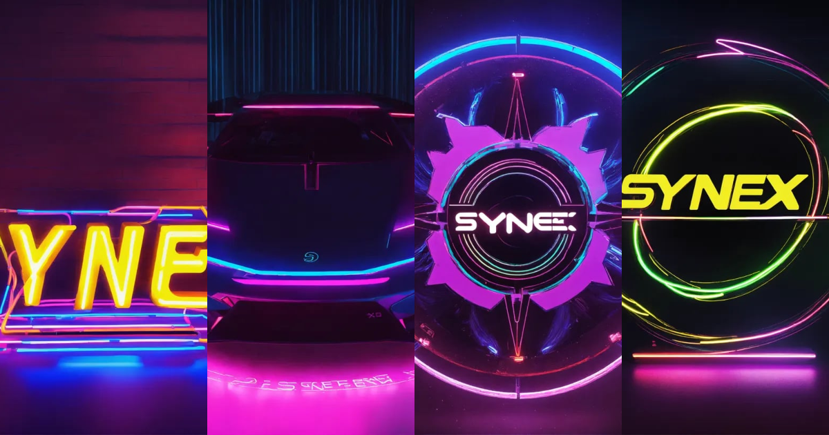 Lexica - SynEx logo for me included words neon and logo
