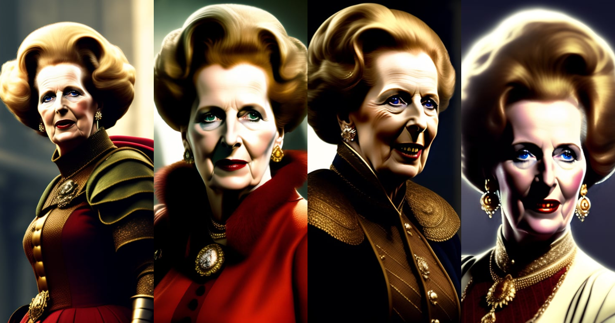 Lexica - Margaret thatcher as monster in Dark Souls, very ugly
