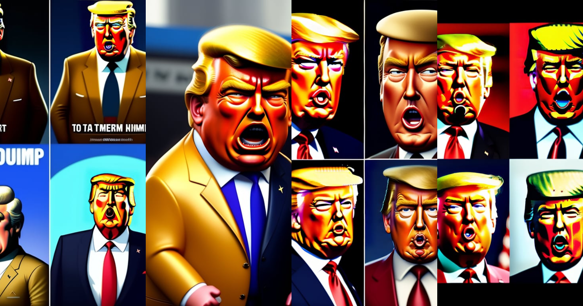 Lexica - Meme, Donald trump cartoon, Pixar style animation, mutated ...