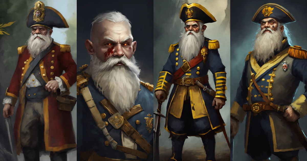 Lexica - Grey skinned dwarf zombie with white beard, wearing 17th ...