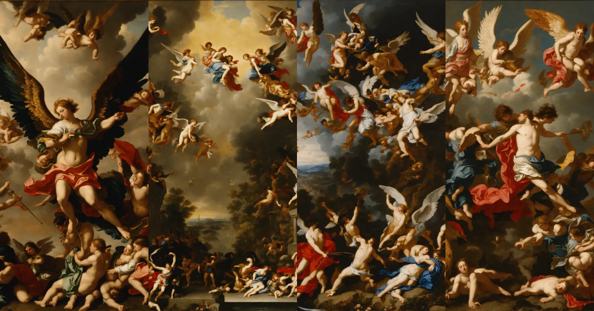 Lexica - The Fall of the Rebellious Angels - Philippe Thomassin, 1618