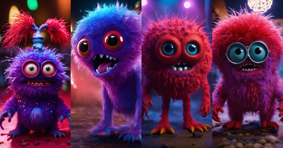 Lexica - CGI! red germ monster character. Highly detailed. Scary but ...