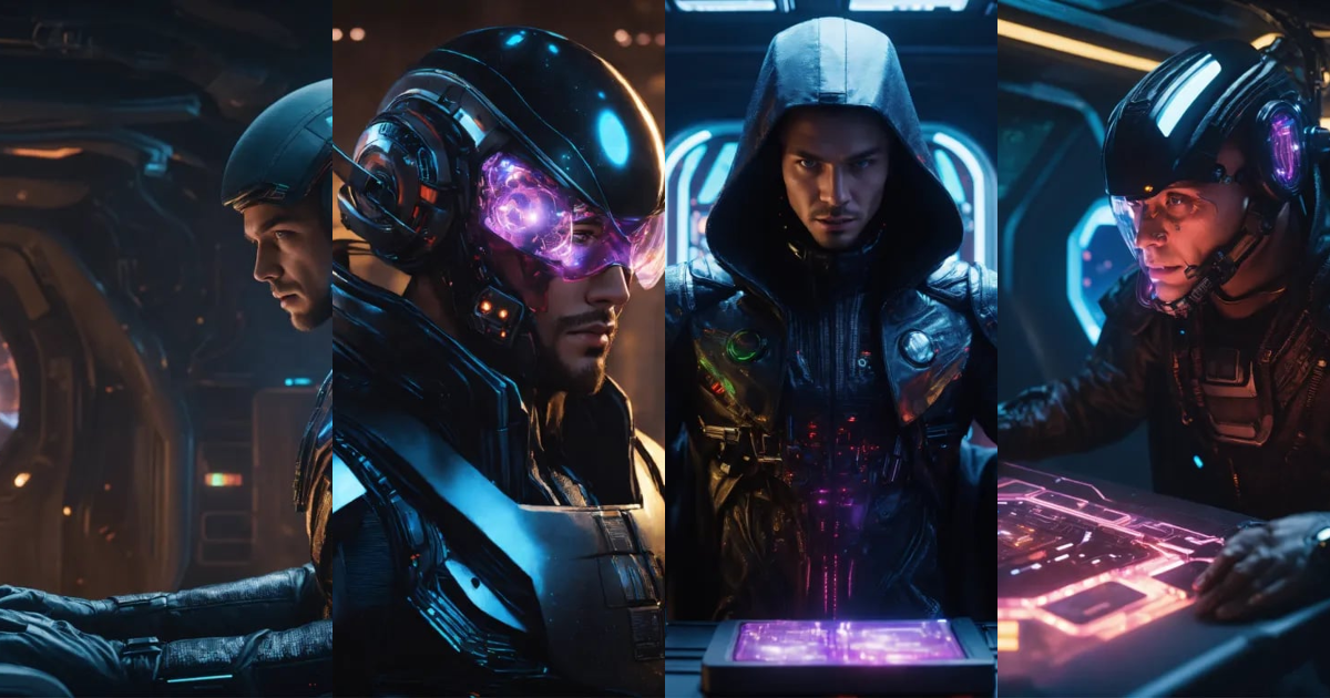 Lexica - Rugged male alien mutant half cyborg half alien hacker with ...