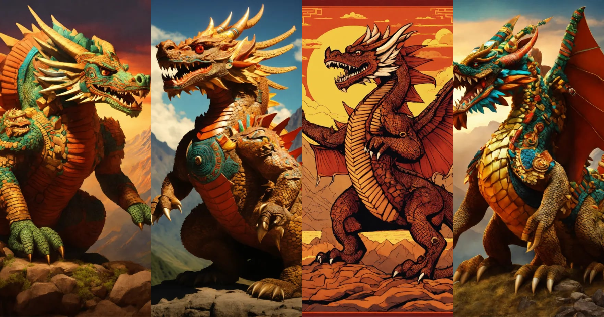 Lexica - Amaru Dragon Inca culture Kaiju style