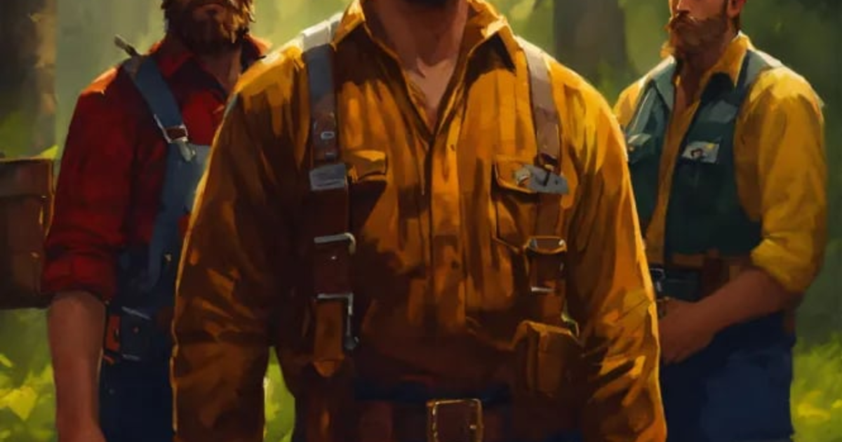 Lexica - Close Up, highly detailed, defiant, dangerous, lumberjacks ...