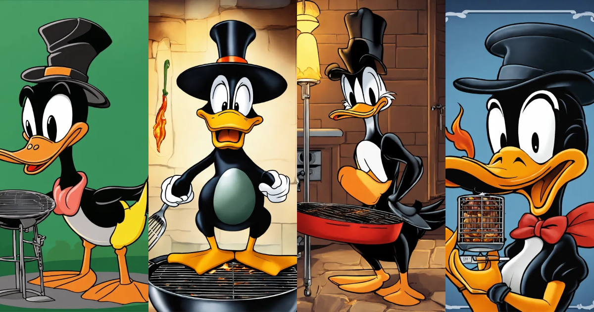 Lexica - Daffy duck with grill