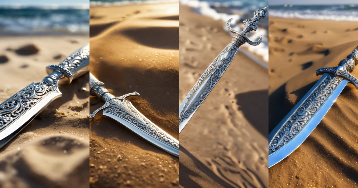 Lexica - 8k, picture of a narrow and delicate wavy curved dagger made ...