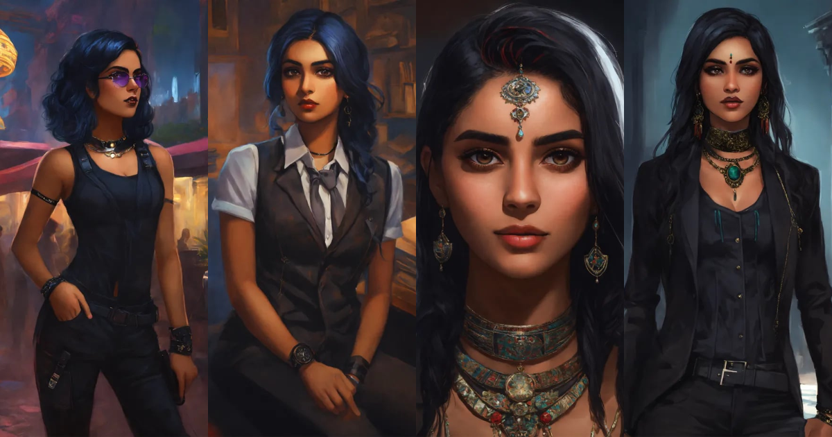 Lexica - Agent Tom, an 23 year old, goth, Indian female who works for a ...