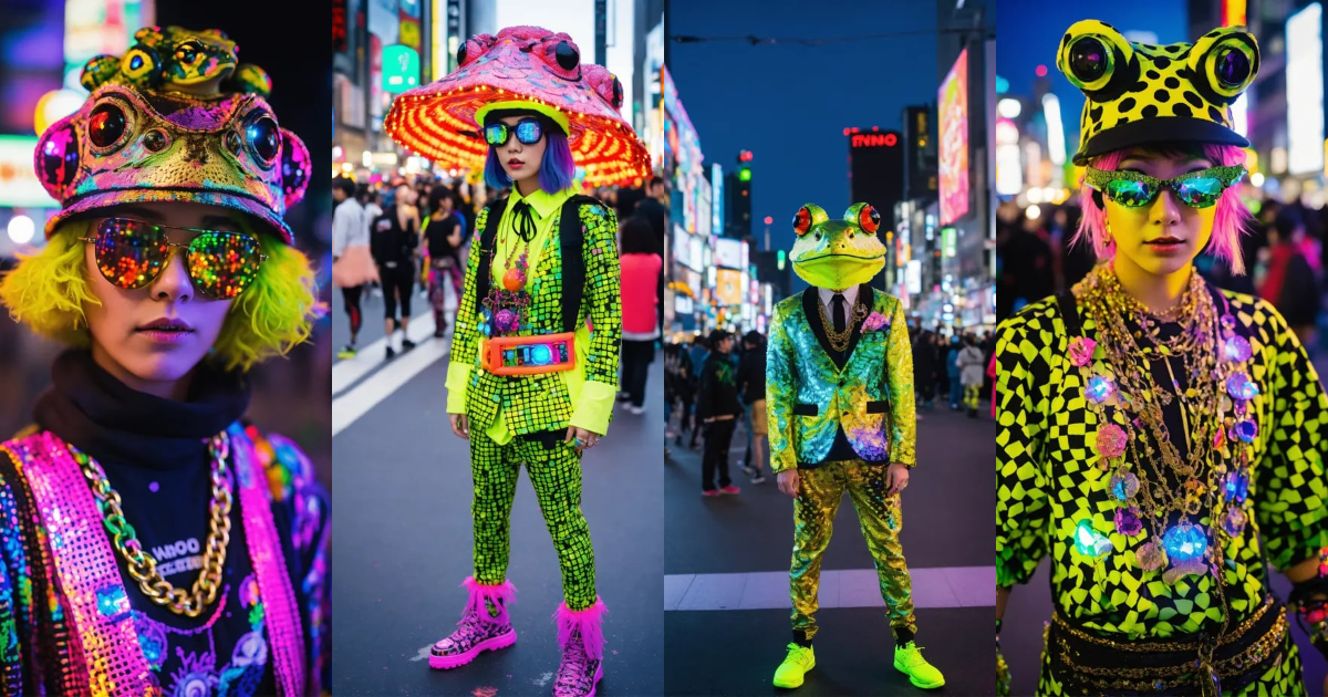 Lexica - Fashion Shoot at Shibuya Crossing of Colorado Festival Raver ...