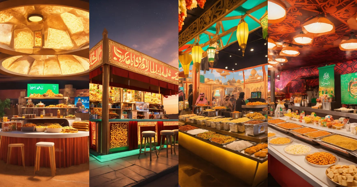 Lexica - Generate an image of the concession stand with a blend of ...