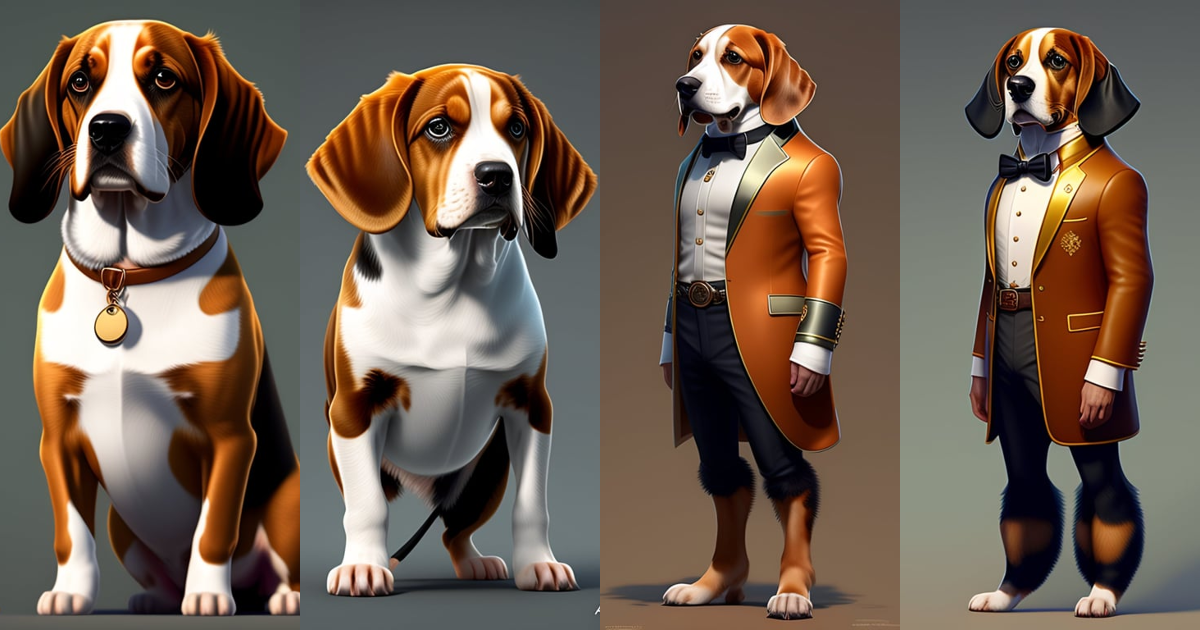 Lexica - Beagle humanoide peludo Anthro , traje de tres piezas , diseño ...