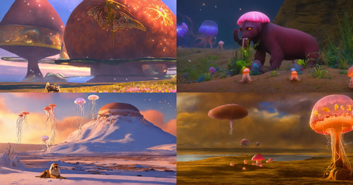 Lexica - An adorable sphinx yawning tiredly with her jellyfish ...