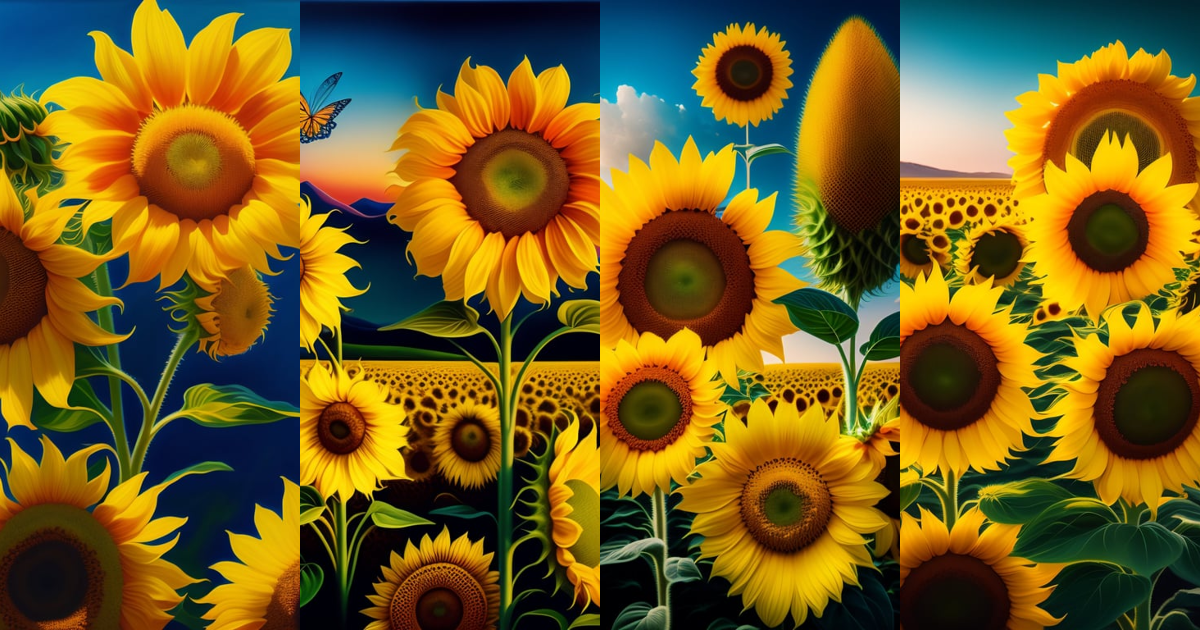 Lexica - Sunflowers. Salvador Dalí