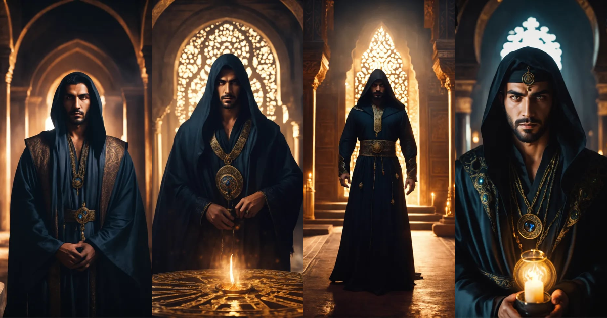 Lexica - Dark, mysterious and dramatic fantasy headshot of a handsome ...