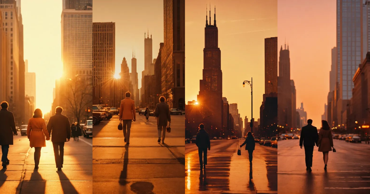 Lexica - A sunset in the background with orange and brown pantones in ...
