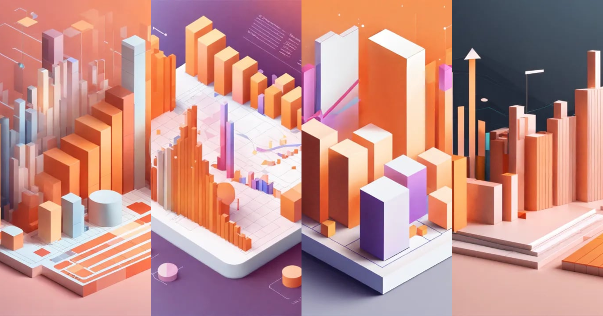Lexica - A vector style graph concept in 3d, light colours, light ...