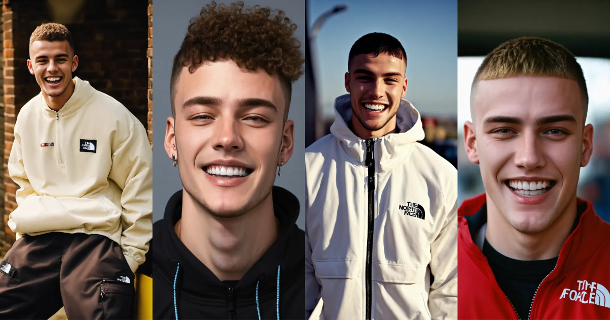 Lexica - White british roadman chav, aged 21, he is wearing a north ...