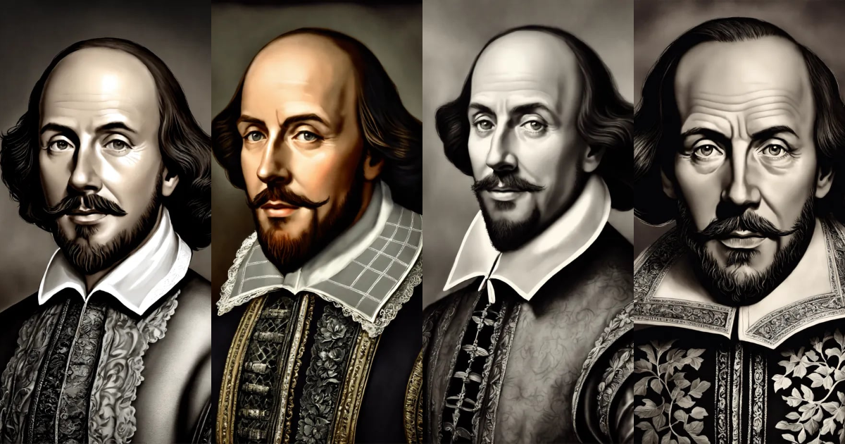 Lexica - Greyscale Portrait of william Shakespeare in photo realistic style