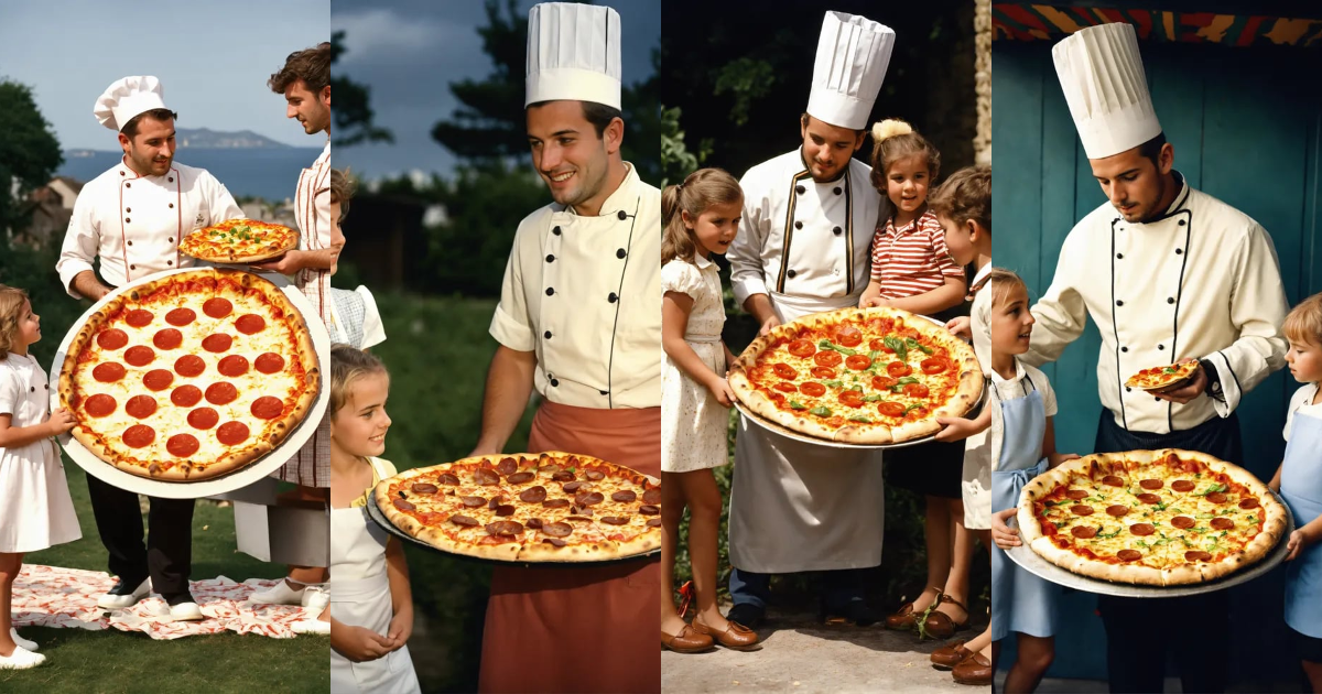 Lexica - A stereotypical Italian chef aged 30 in c.1960 presenting an ...