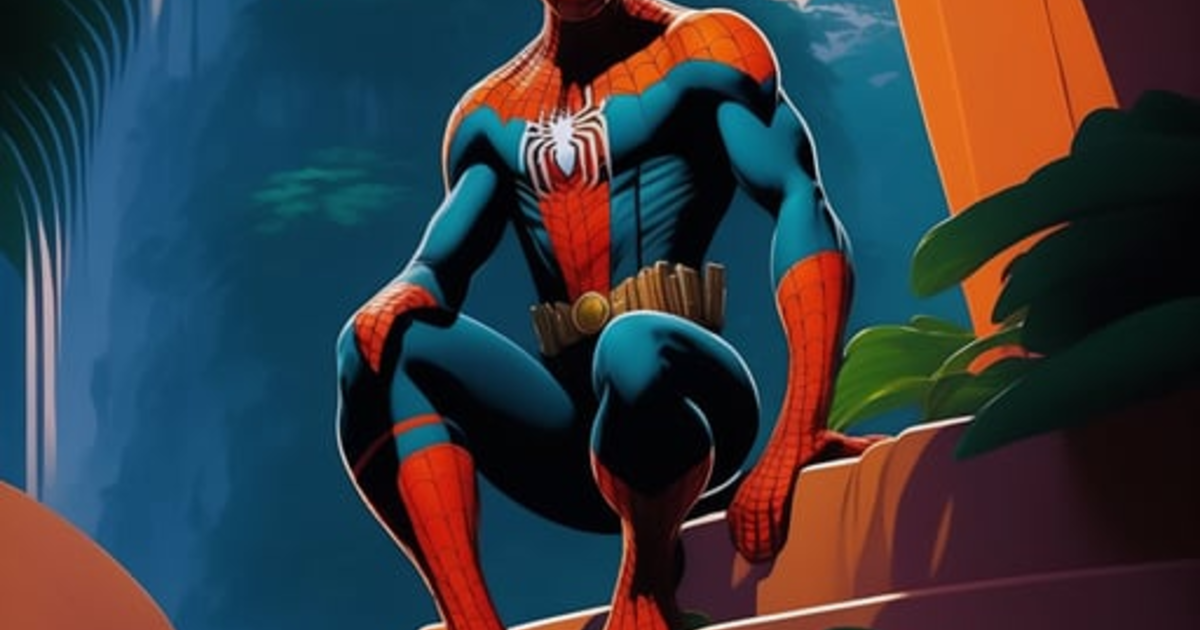 Lexica - "Spider-Man in the Jungle" by Syd Mead, cold color palette ...