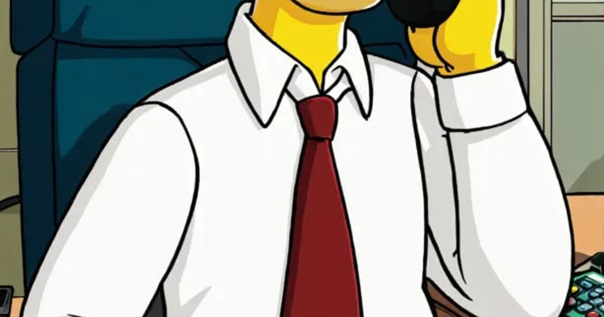 Lexica - Lawyer from the Simpsons cartoon laughing and talking on the ...